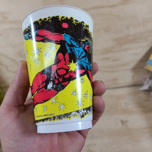 Other | 1977 Captain Marvel 7eleven Slurpee Cup 711 Marvel Super Hero ...
